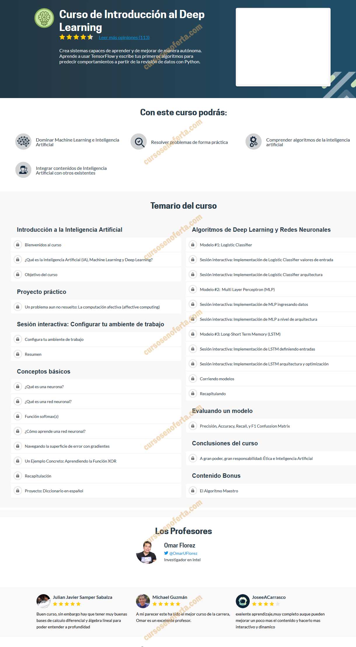 Curso de Introducción al Deep Learning - cursosenoferta.com Curso de Introducción al Deep Learning - cursosenoferta.com
